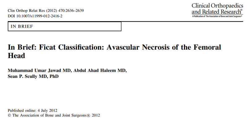 股骨头坏死分类：Ficat分期_股骨头坏死_股骨头坏死介绍 - 好大夫在线